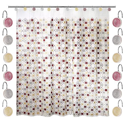Zahari Home 13pc Sedona Sheer Shower Curtain Set Sheer Shower Curtain