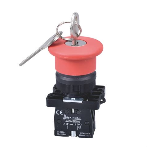 China Metal Emergency Stop Push Button Switch With Key Manufacturers