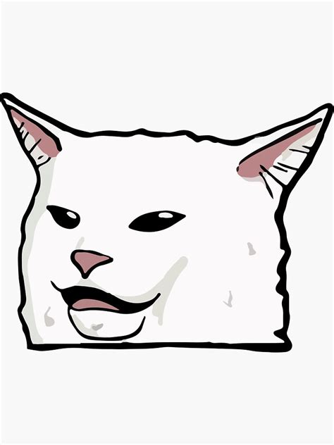 The Cat Meme Smudge Sticker For Sale By Antonowo Redbubble