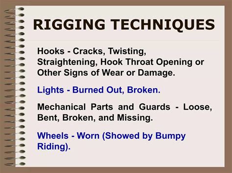 Rigging Techniques Crane Operation Andinspection Ppt