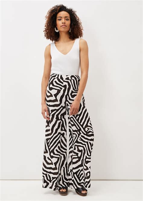 Isabelle Zebra Print Wide Leg Trouser Phase Eight Uk