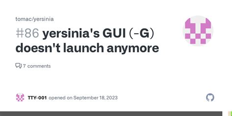 Yersinias Gui G Doesnt Launch Anymore · Issue 86 · Tomacyersinia · Github