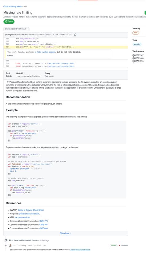 fix cmd api server add express static rate limiting · issue 1840