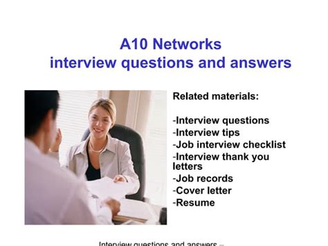 A10 Networks Interview Questions And Answers Ppt