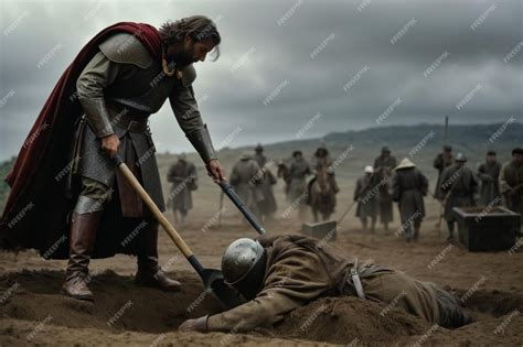 Premium Photo Youngtallwarriorburiestheoldmanin