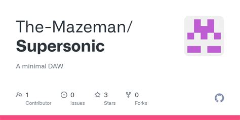 GitHub The Mazeman Supersonic A Minimal DAW