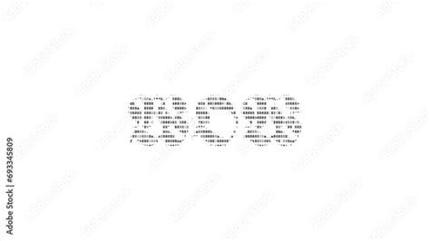 Wow Ascii Animation Loop On White Background Ascii Code Art Symbols Typewriter In And Out