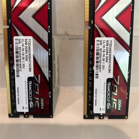 Teamgroup T Force Zeus Ddr4 16gb Kit 2 X 8gb 3000mhz Pc4 24000 Cl16 Desktop Gaming Memory