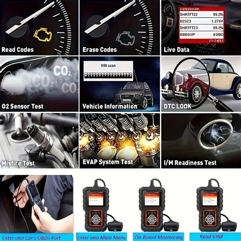 Car Obd2 Code Scanner Diagnostic Scanner Code Reader Erase Engine Fault Code Read Code Erase ...