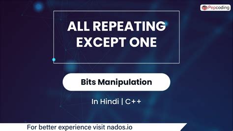 All Repeating Except One Module Bits Manipulation In Hindi Cpp