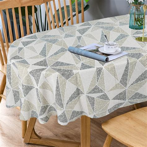 Oval Tablecloth Modern Geometric Oval Tablecloth Oval Tablecloth
