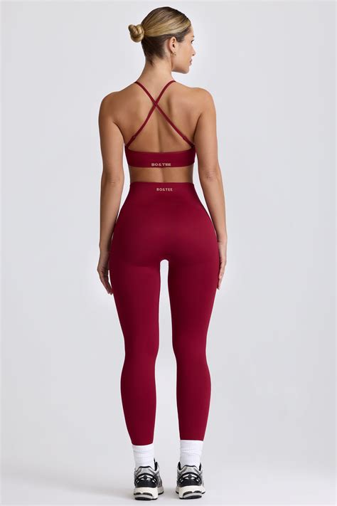 Super Sculpt Seamless High Waist Leggings In Burgundy Oh Polly