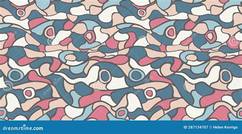 Abstract Neurographic Colored Seamless Pattern Neuroart Stock Vector Illustration Of Colored