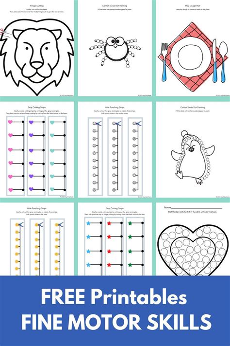 Fine Motor Skills Worksheets Adriansonfifth