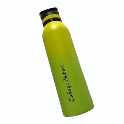 Green Printed 300ml Promotional Stainless Steel Water Bottle Size