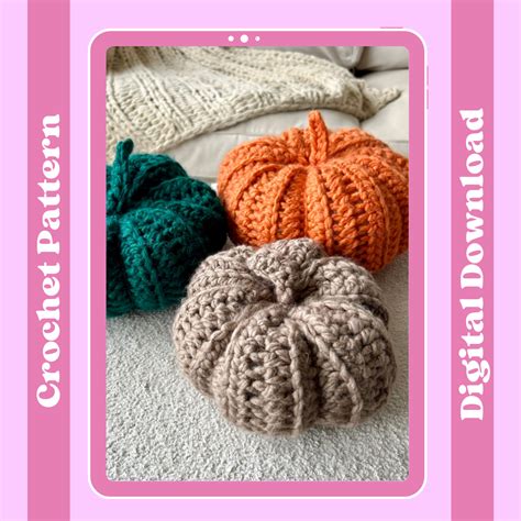 Crochet Pattern Pumpkins Digital Download That Crafty Stitch