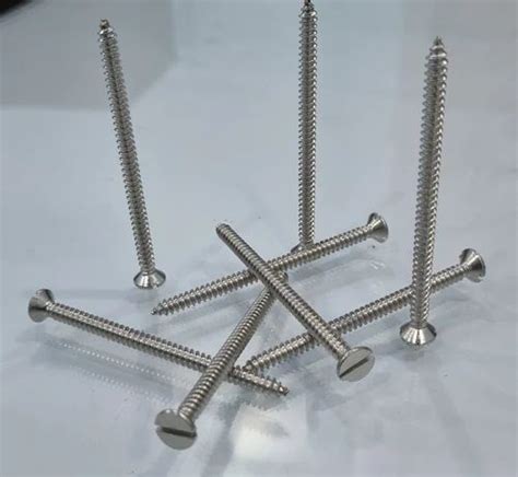 M4 4 Mm Galvanized Stainless Steel Threaded Screw Flat At Rs 350kg