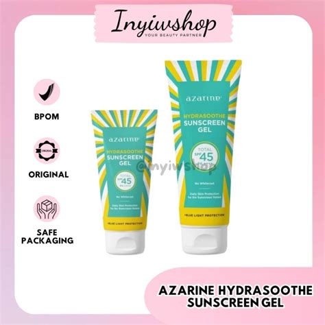 Jual ️inyiwshop ️azarine Hydrasoothe Sunscreen Gel Spf 45 Pa 50 Ml