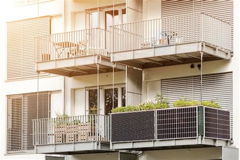 Premium Photo Solar Panels On Balcony Of Apartment Building Modern