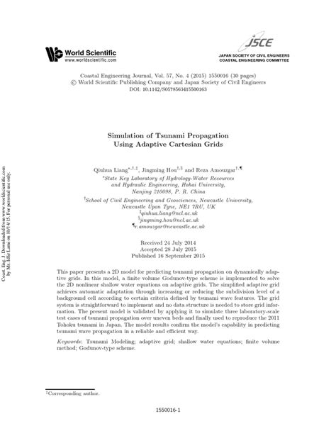 pdf simulation of tsunami propagation pdf dokumen tips