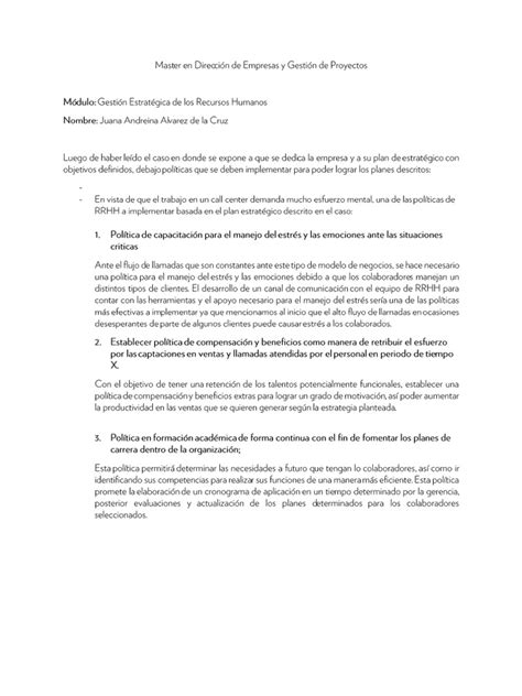 Respuesta Caso Practico Modulo Rrhh Juana Alvarez Pdf