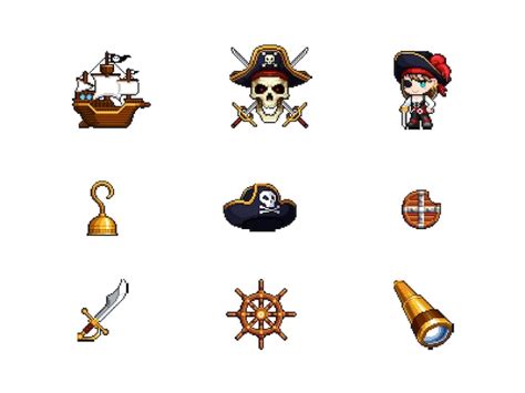 Actifs De Jeu Dicône De Pixel 8 Bits Vecteur Premium