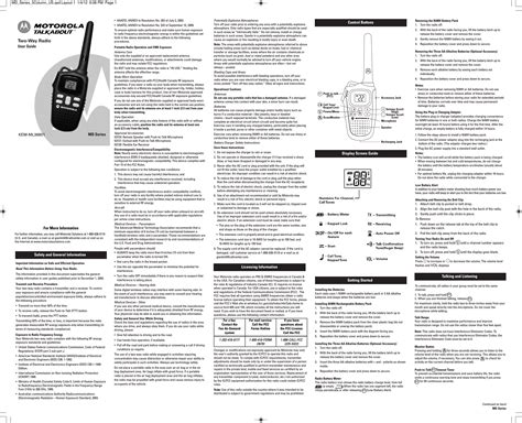Giant Electronics Mdbjj Two Way Radio With Gmrs And Frs User Manual