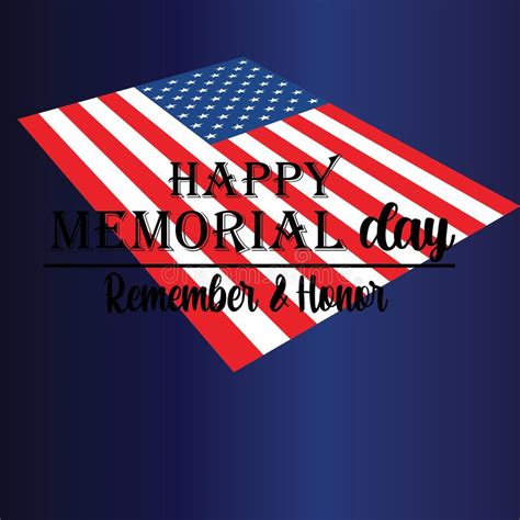 Memorial Day Recuerda Y Honra Con La Bandera De Los E E U U Ejemplo
