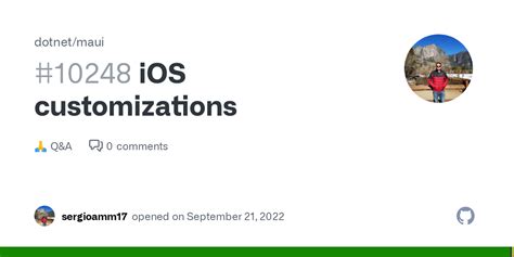 ios customizations · dotnet maui · discussion 10248 · github