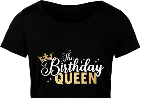 The Birthday Queen Golden Svg And Png Sublimation Free Svg File For Members Svg Heart