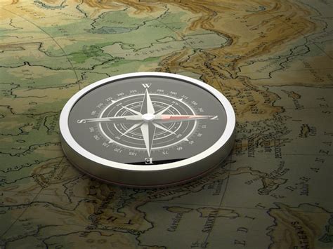 Premium Photo Modern Compass And Map