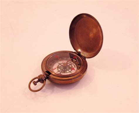 Ww1 Trench Compass Military Ships Nautical Bronze Pocket Watch Style