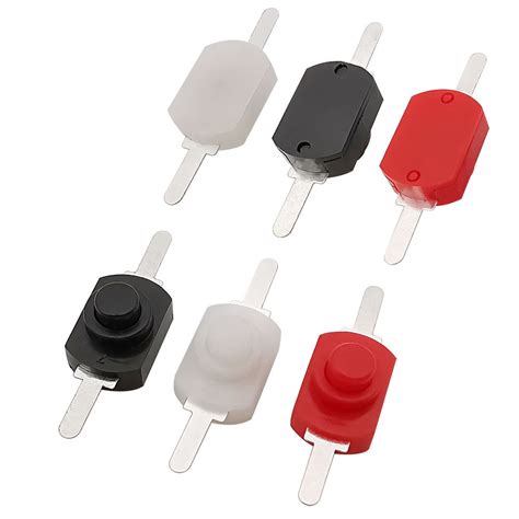 미니 토치 푸시 버튼 스위치 1208yd 자체 잠금 온 오프 스위치 레드 화이트 블랙 50 개 20 개 10 개 5 개 12x8mm Dc 30v 1a