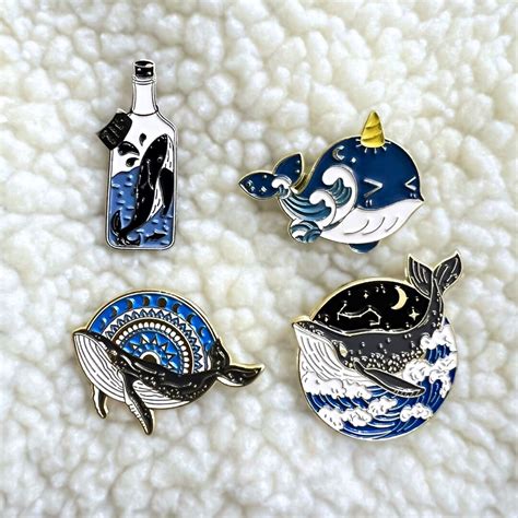 Whales Enamel Pin Save Whale Badge Ocean Whale Enamel Pin Save The