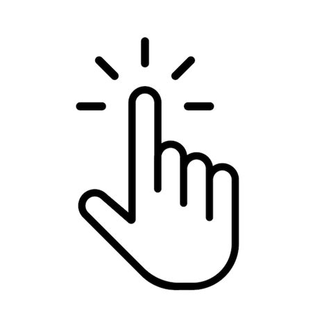 Clique do mouse cursor mão cursor clique no ícone ponteiro do mouse