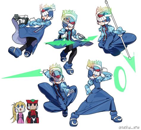 Zero X Zeroz Ciel And Cyber Elf X Mega Man And 3 More Drawn By