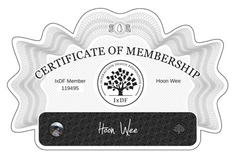 hoon wee certificate of membership ixdf