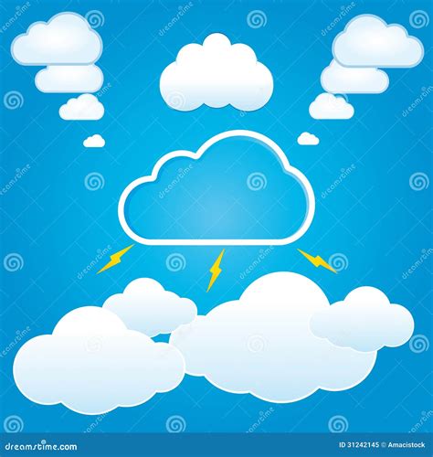 Cloud Vector Set 2 Stock Vector Illustration Of Climate 31242145