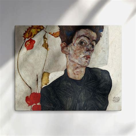 꽈리열매가 있는 자화상 에곤실레 캔버스 액자 감도 깊은 취향 셀렉트샵 29cm