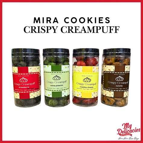 Mira Cookies Crispy Creampuff Strawberry Creamy Pistachio Creamy