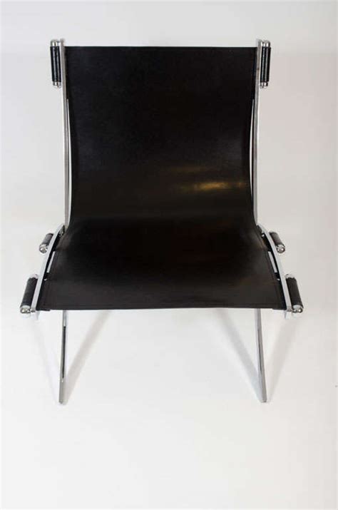 Pair Of Scissor Frame Sling Chairs After Paul Tuttle At 1stdibs Paul