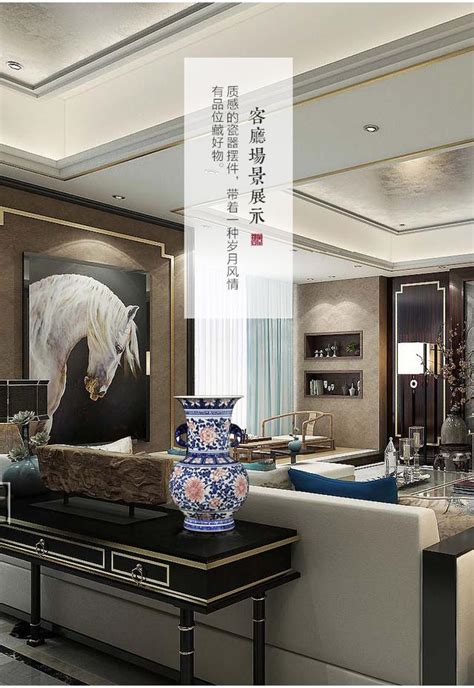 陶瓷藝術瑰寶清乾隆青花象鼻雙耳尊花瓶 中式家居客廳工藝擺件 每日頭條