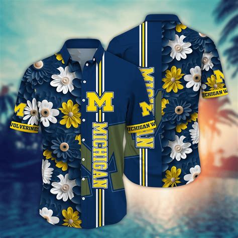 Michigan Wolverines Fan Flower Hawaii Shirts Hearthtops Store