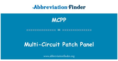 Mcpp Significa Circuito Multi Patch Panel Multi Circuit Patch Panel