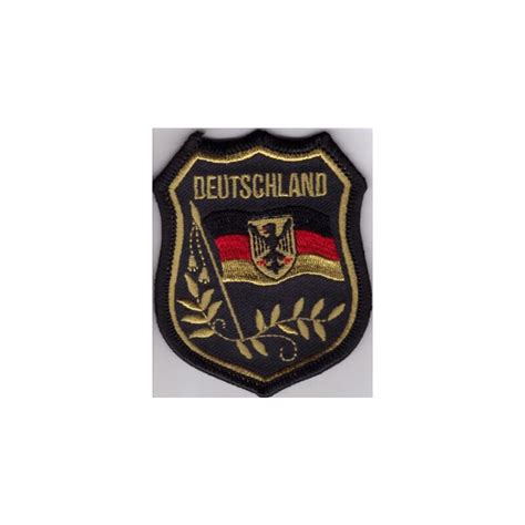 Patch zum Aufnähen Deutschland Wappen Schwarz