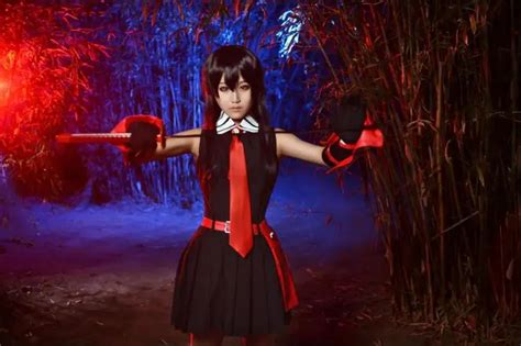 Anime Akame Ga Kill Akame Kurome Uniform Cosplay Costume
