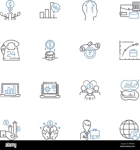 Infrastructure Improvement Line Icons Collection Development Upgrades