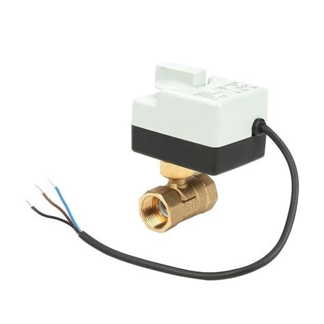 Sonew Robinet à tournant sphérique électrique Robinet à tournant sphérique motorisé en laiton à
