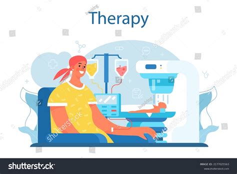 Professional Oncologist Cancer Disease Modern Diagnostic Stock Vector