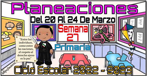 Planeaciones De Todos Los Grados De Primaria De La Semana 27 Del 20 Al